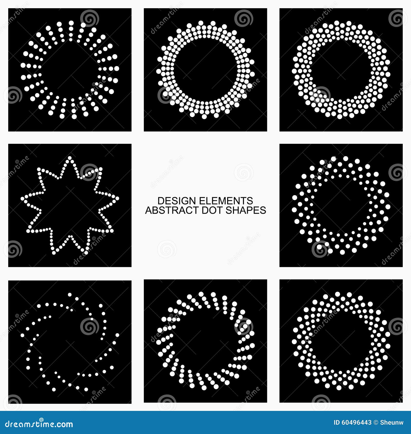 Abstract dotted shapes. stock vector. Illustration of geometric - 60496443