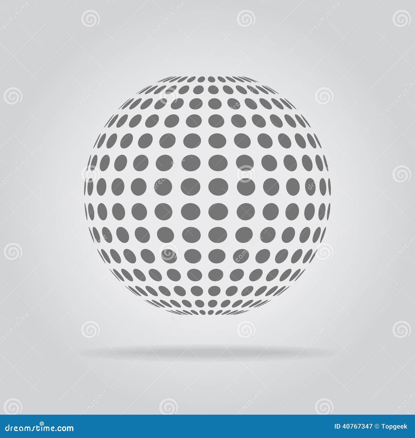 Abstract dotted sphere stock vector. Illustration of planet - 40767347