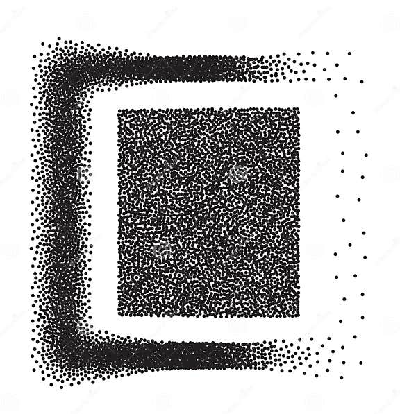 Abstract Dotted Square Pattern in Black and White Vector Stock ...