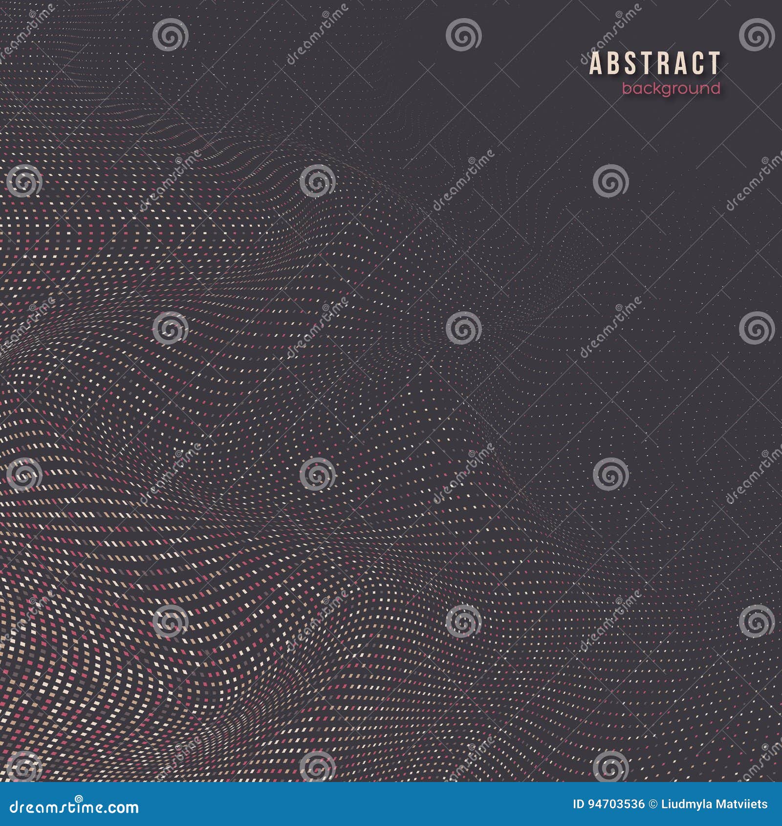 Abstract Dotted Wave Background, 3d Effect. Stock Illustration ...