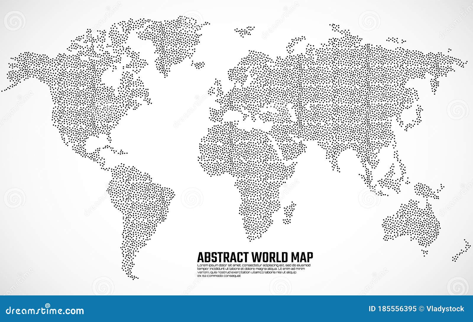 Abstract Dotted World Map. World Map with Points and Dots Stock ...