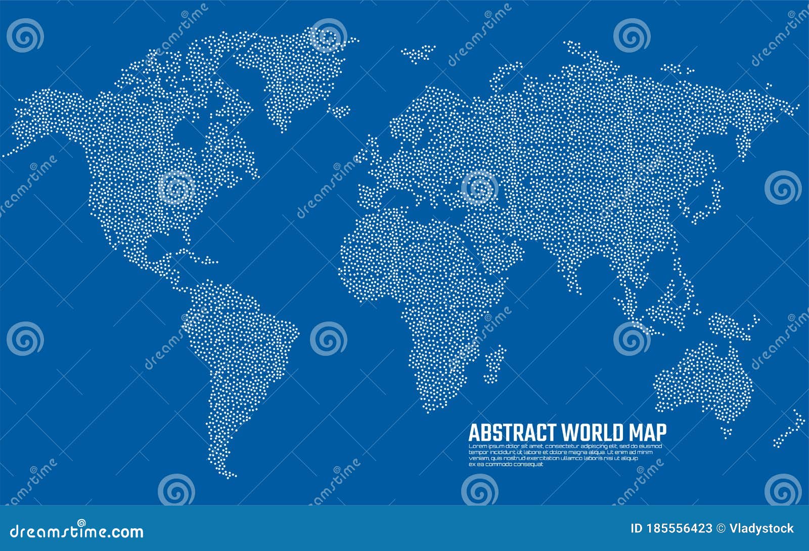 Abstract Dotted World Map. World Map with Points and Dots Stock ...
