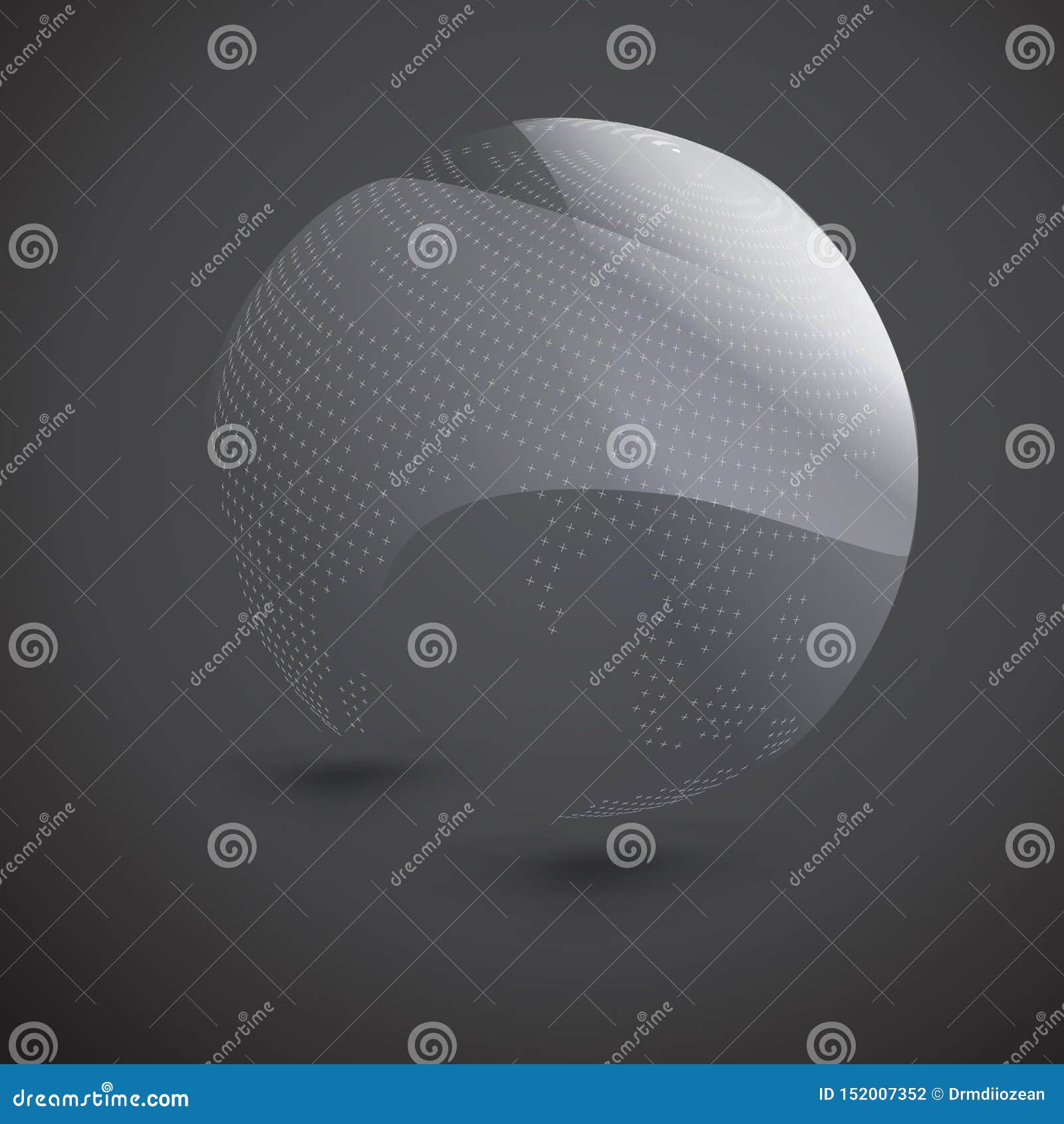 Abstract Dotted World Map Sphere Stock Vector - Illustration of sign ...