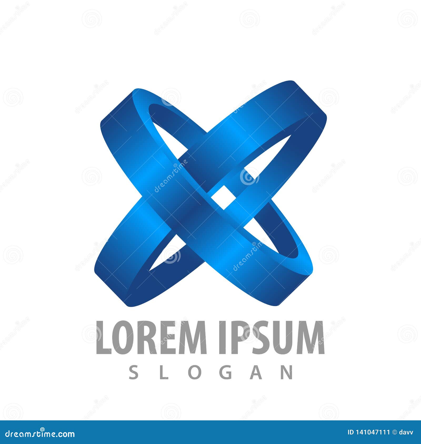 Abstract Double Ring Finance Professional 3d Logo Concept Design ...