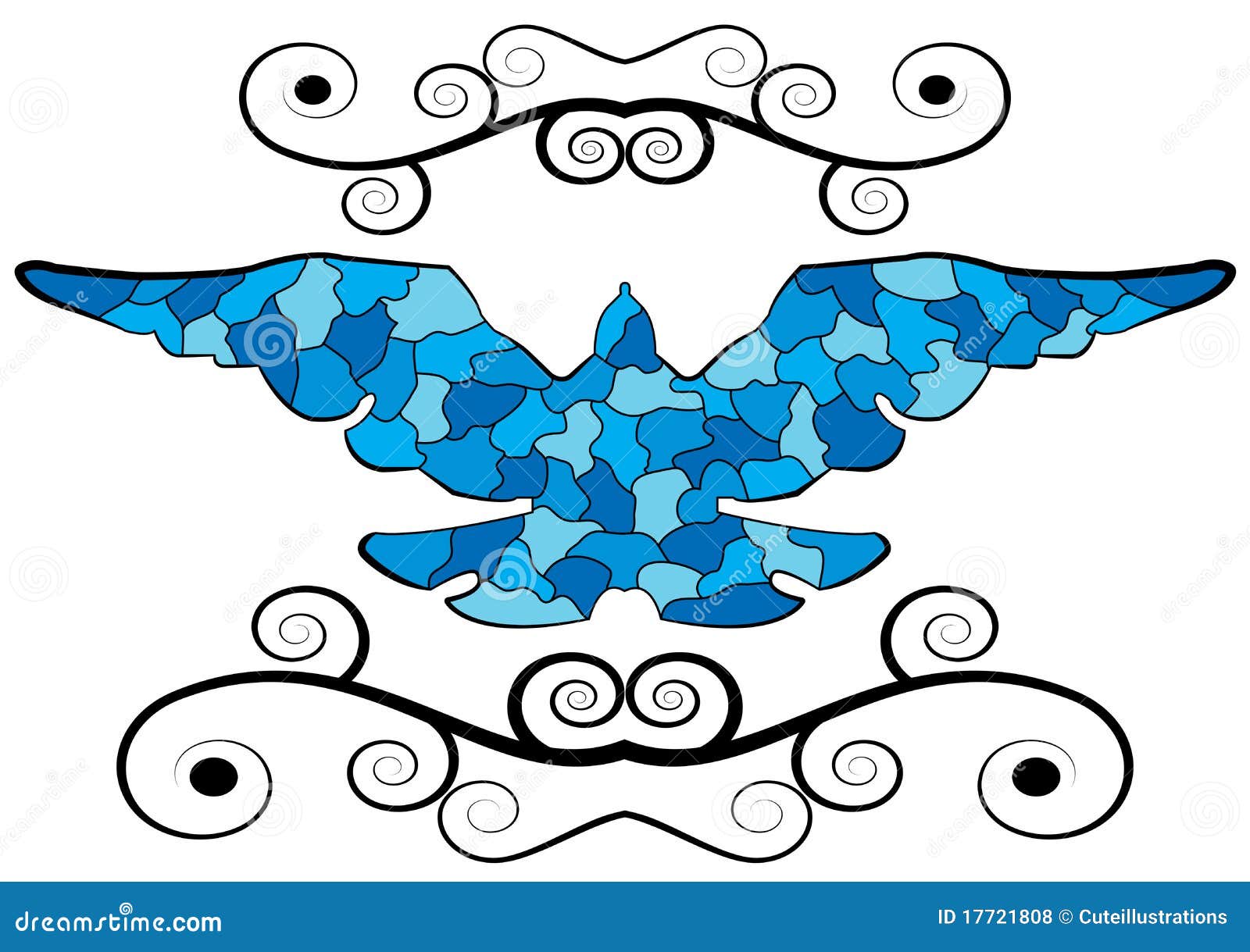 Abstract dove stock vector. Illustration of flower, patchwork - 17721808