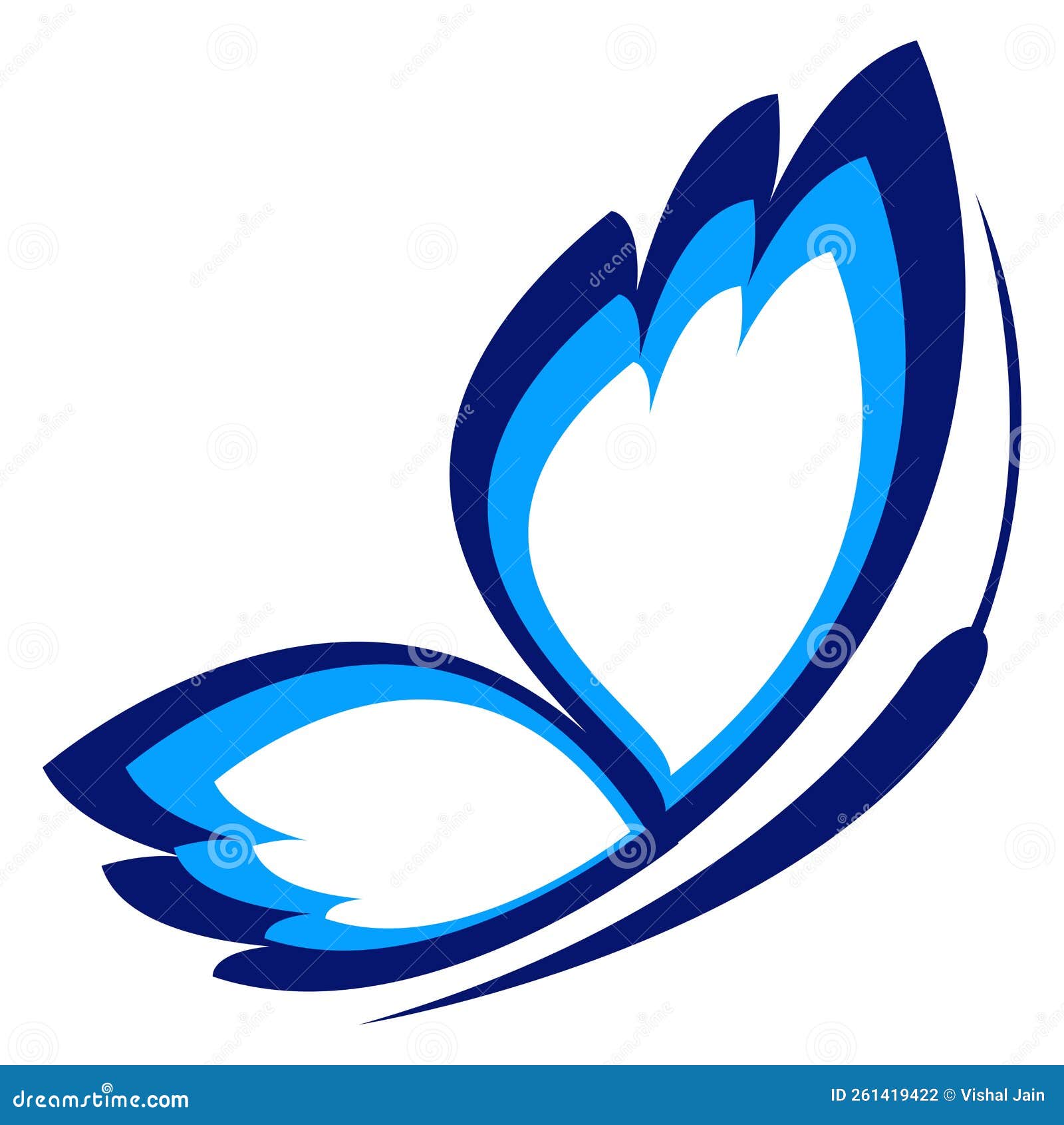 Abstract Dove Wings Line Art Symbol Graphic Cartoon Vector ...