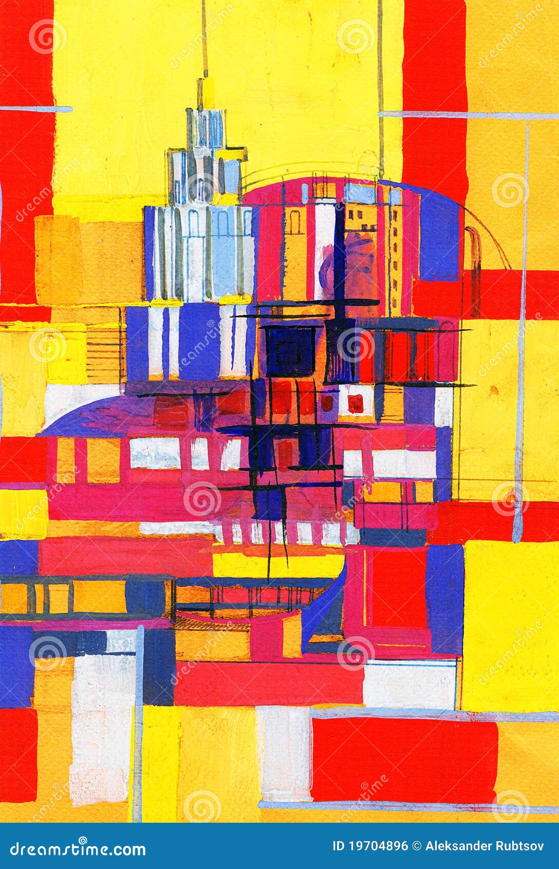 Abstract and Dowing and Architecture Stock Illustration - Illustration ...