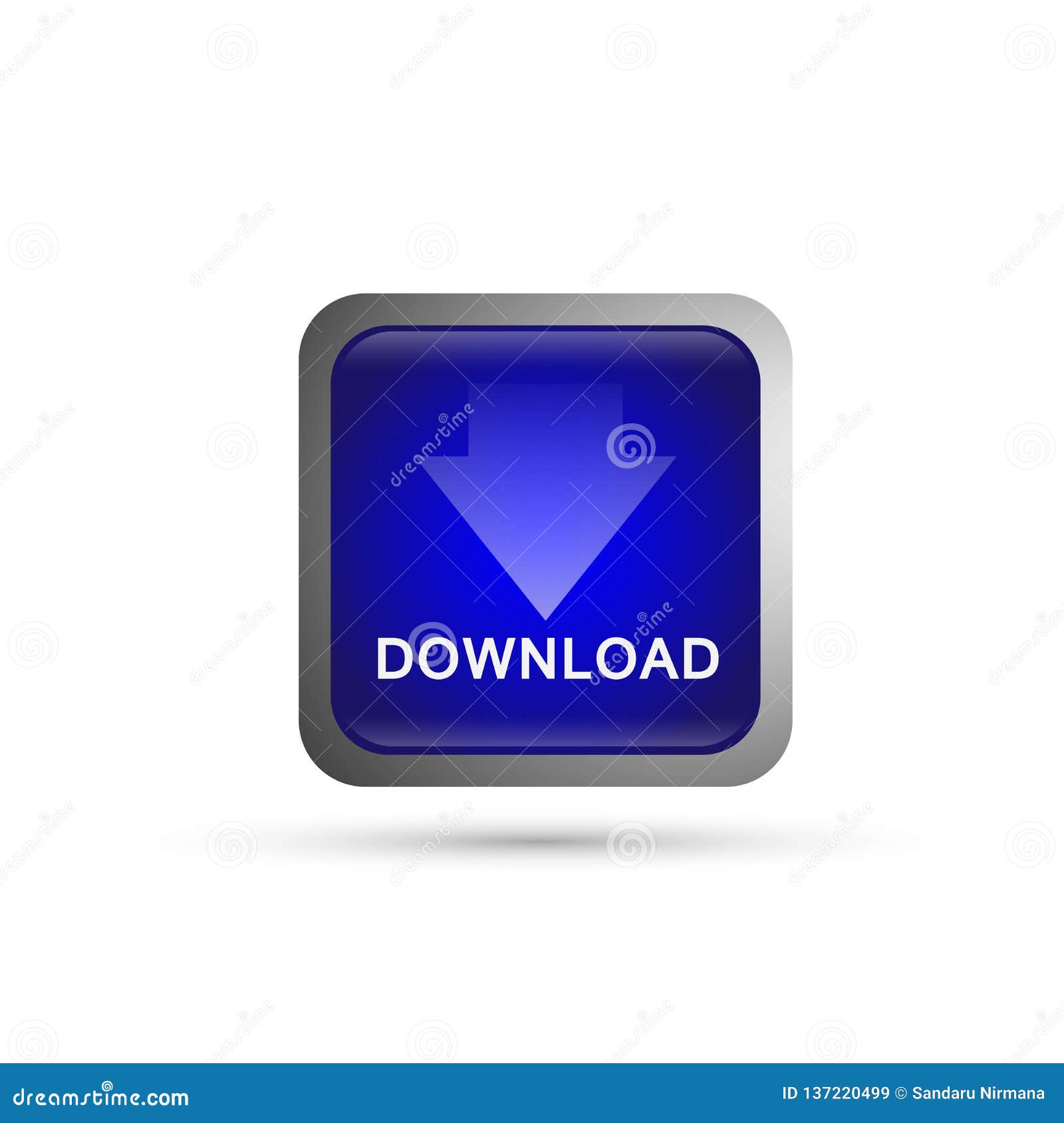 Abstract Download Button Icon Vector in Element on White Background ...