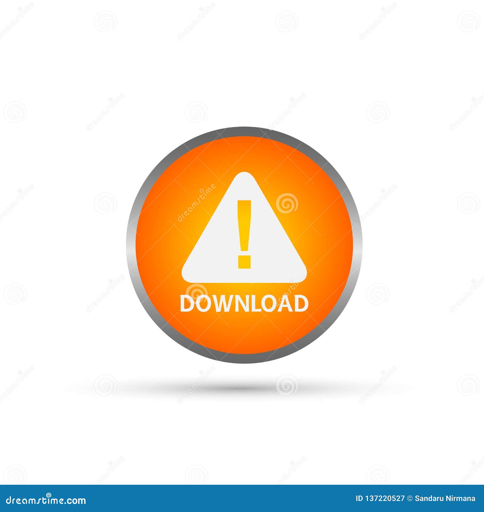 Abstract Download Caution Sign Error Button Icon Vector in Element on ...