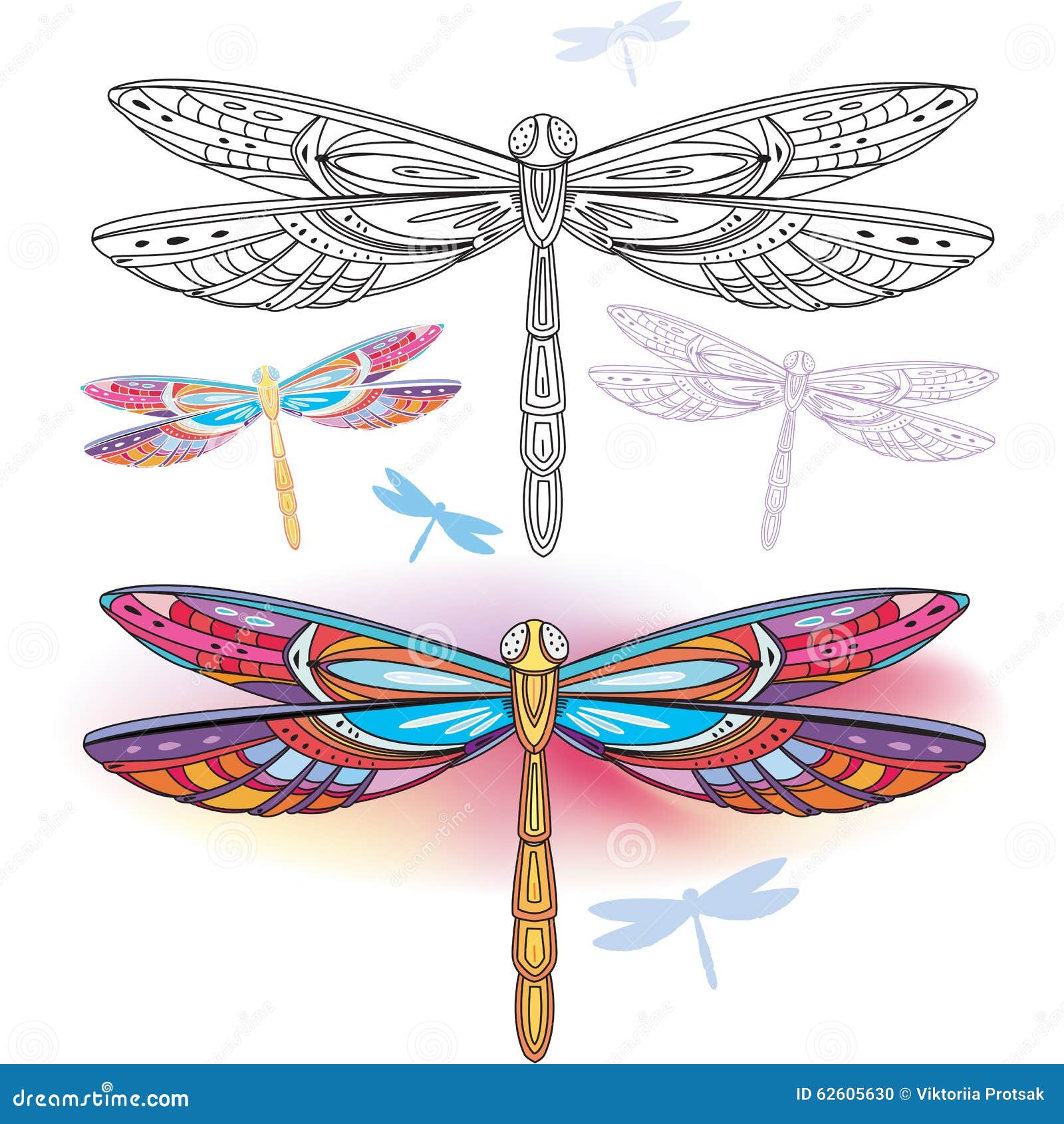 Abstract dragonfly stock vector. Illustration of symbol - 62605630