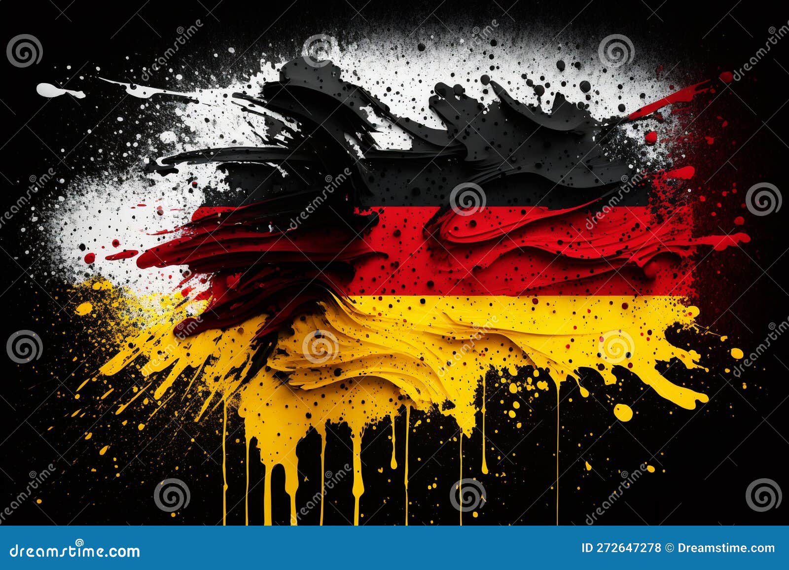 Abstract Dramatic Illustration of the German Flag. Stock Illustration ...