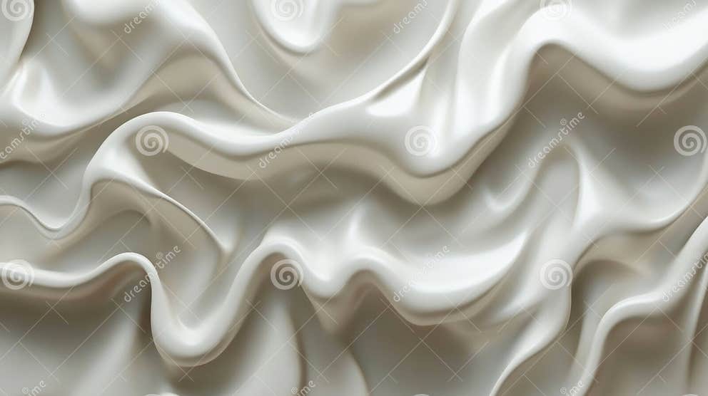 Abstract Draped Fabric Soft White Waves Texture Stock Illustration ...