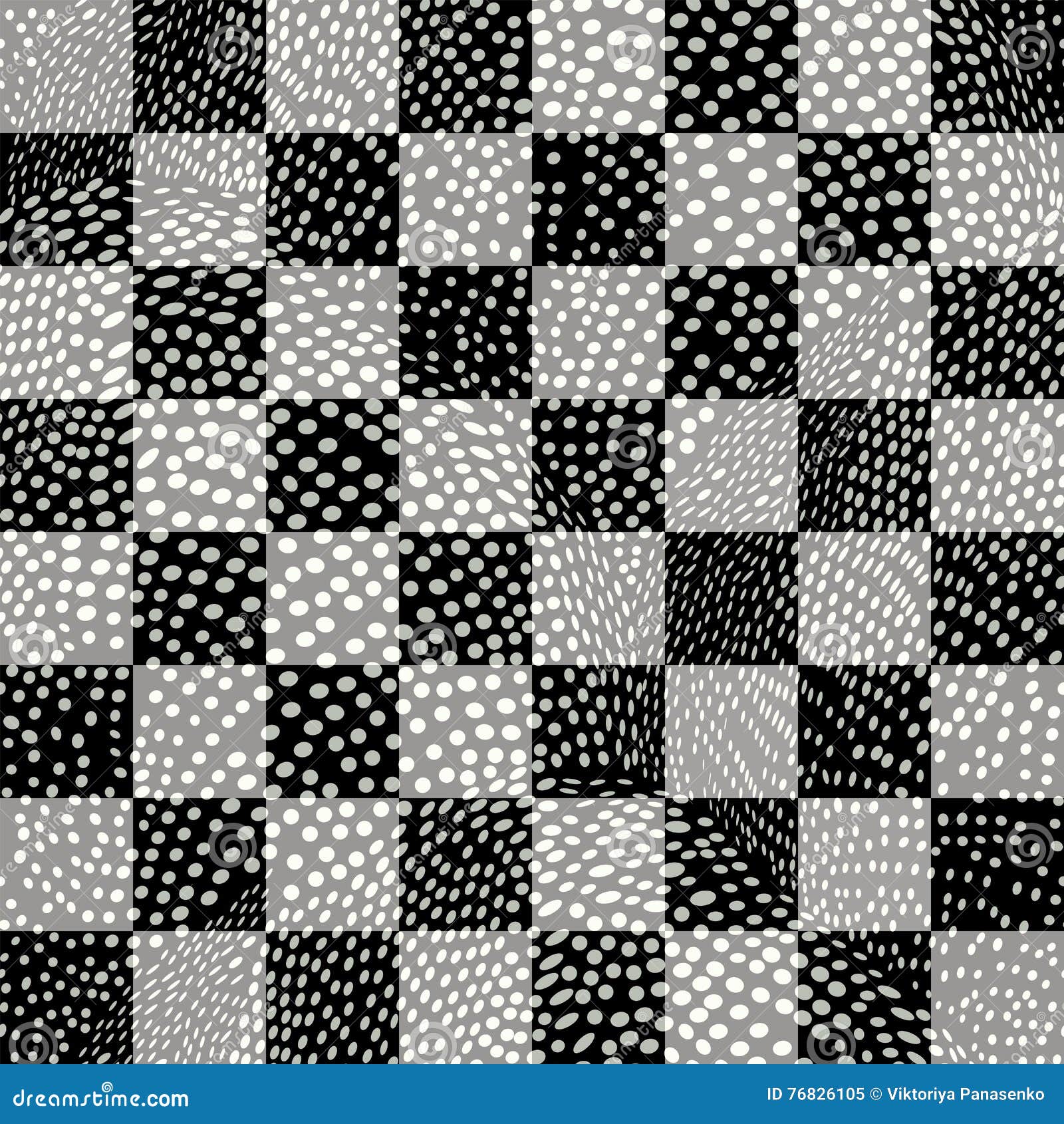 Abstract Draw Monochrome Pattern In Square Stock Illustration