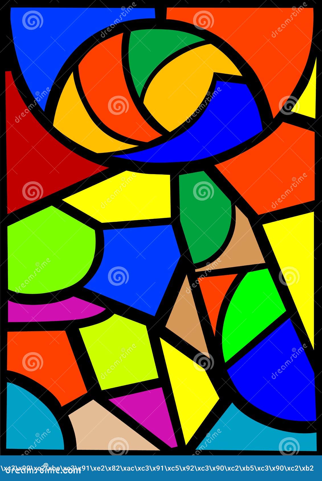 Abstract drawing stock illustration. Illustration of mosaic - 12198287