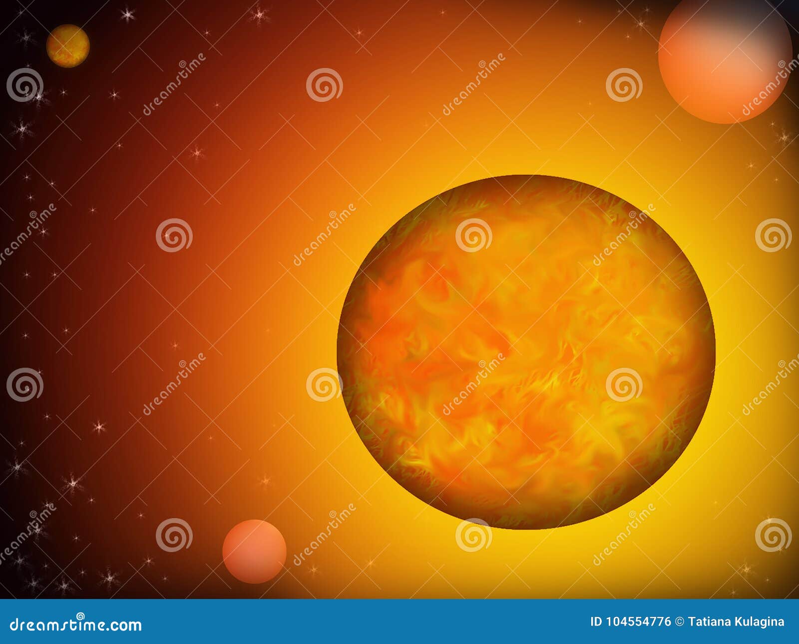 Unknown Planets in Outer Space. Stock Illustration - Illustration of ...