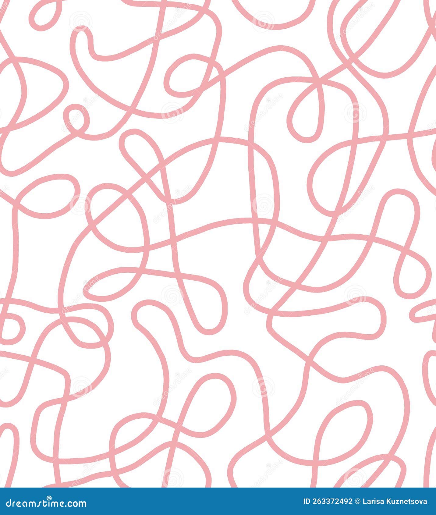 Abstract Drawing Drawn with Red Lines on a White Background Stock ...