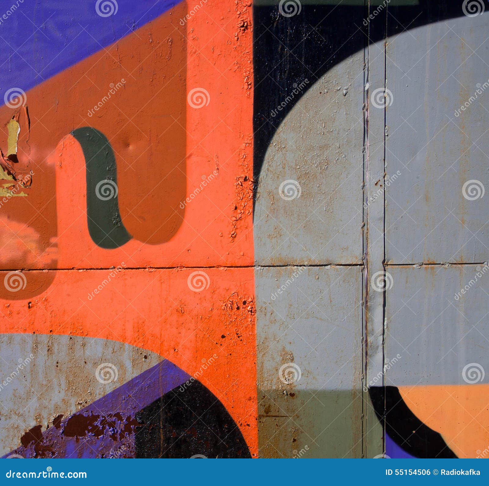 Graffiti Old Rusty Metal Surface Texture Editorial Image ...