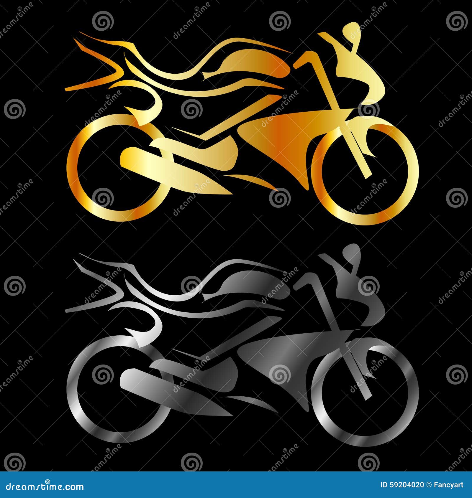 Abstract Drawing of a Motorbike Stock Vector - Illustration of exhaust ...