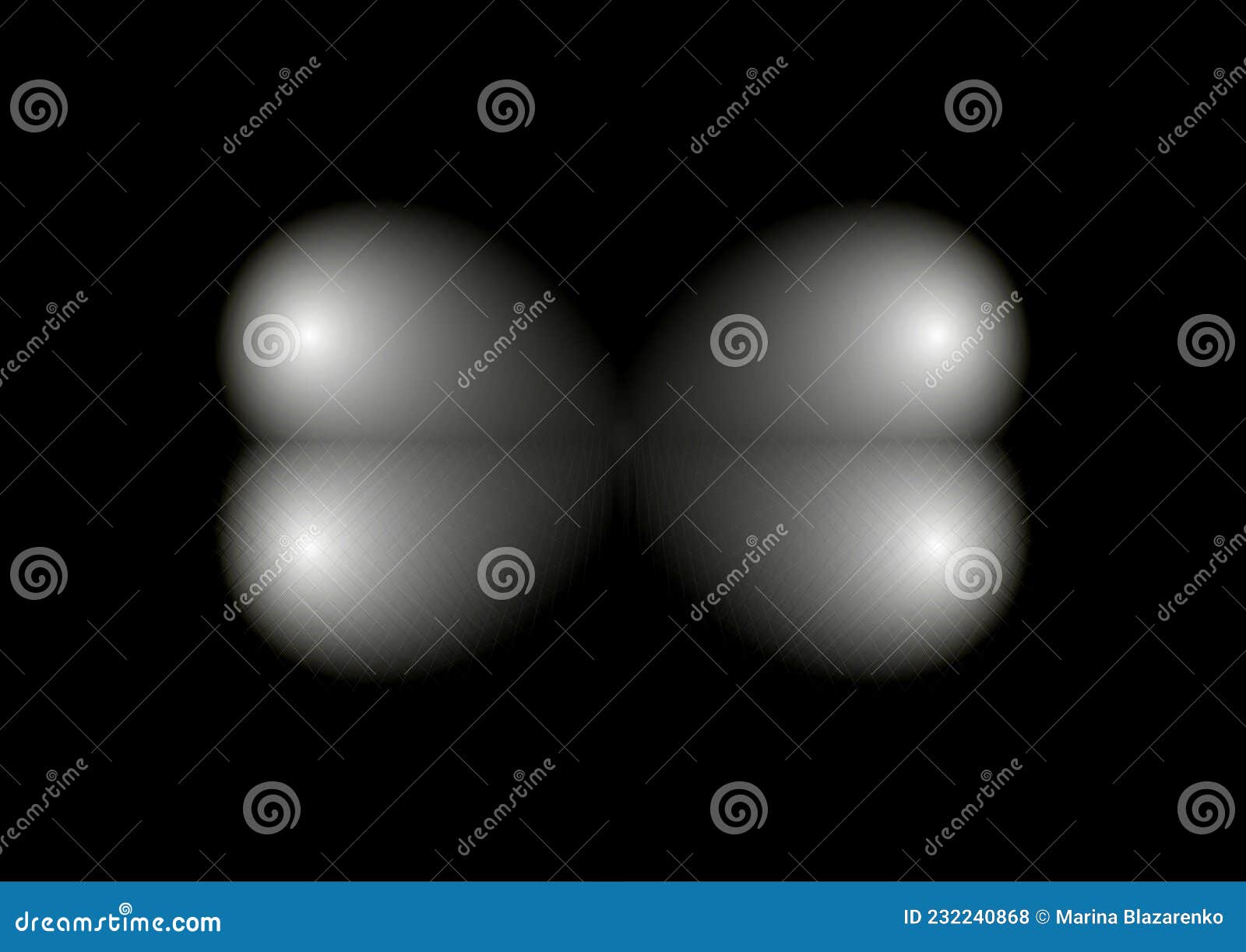 Abstract Drawing of Silver Figures on a Black Background. 3d Stock ...