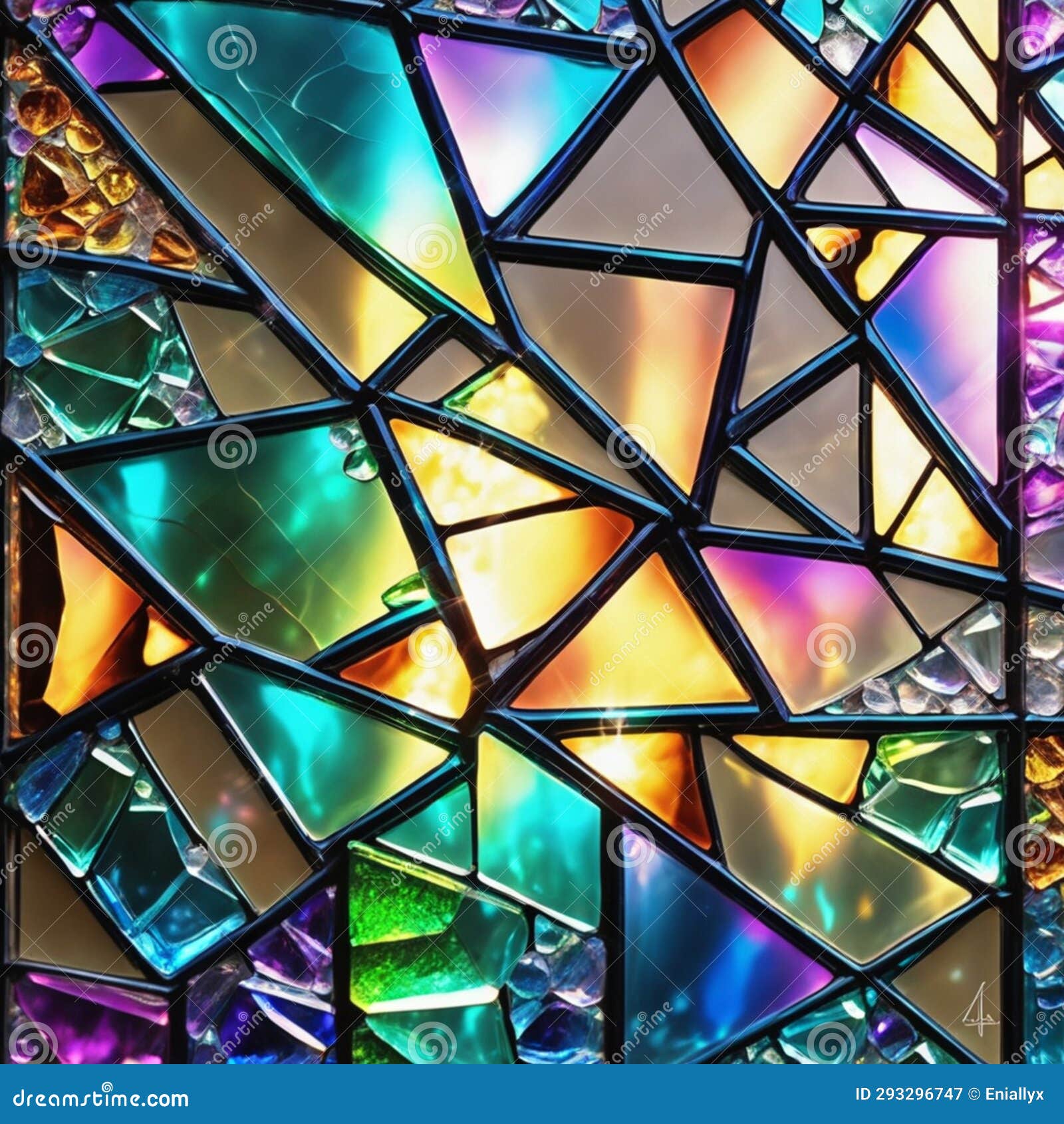 Abstract Drawing, Stained Glass, Multicolored Glasses, Pattern Stock ...