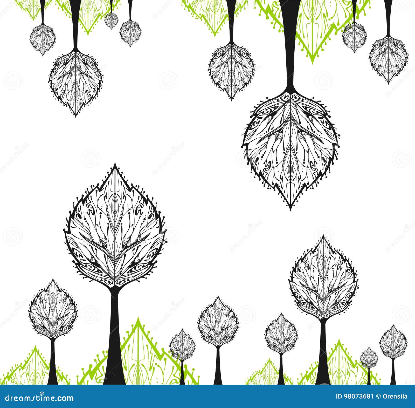 Abstract Drawing Tree of White Background Stock Vector - Illustration ...