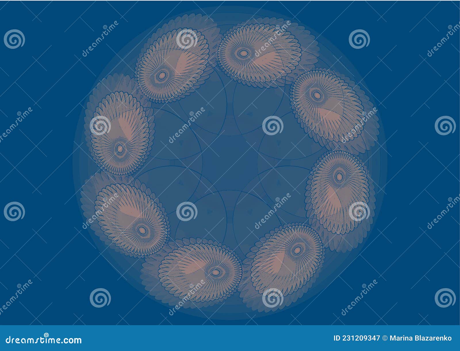 Abstract Drawing of an Unknown Substance Under a Microscope .3d. Stock ...