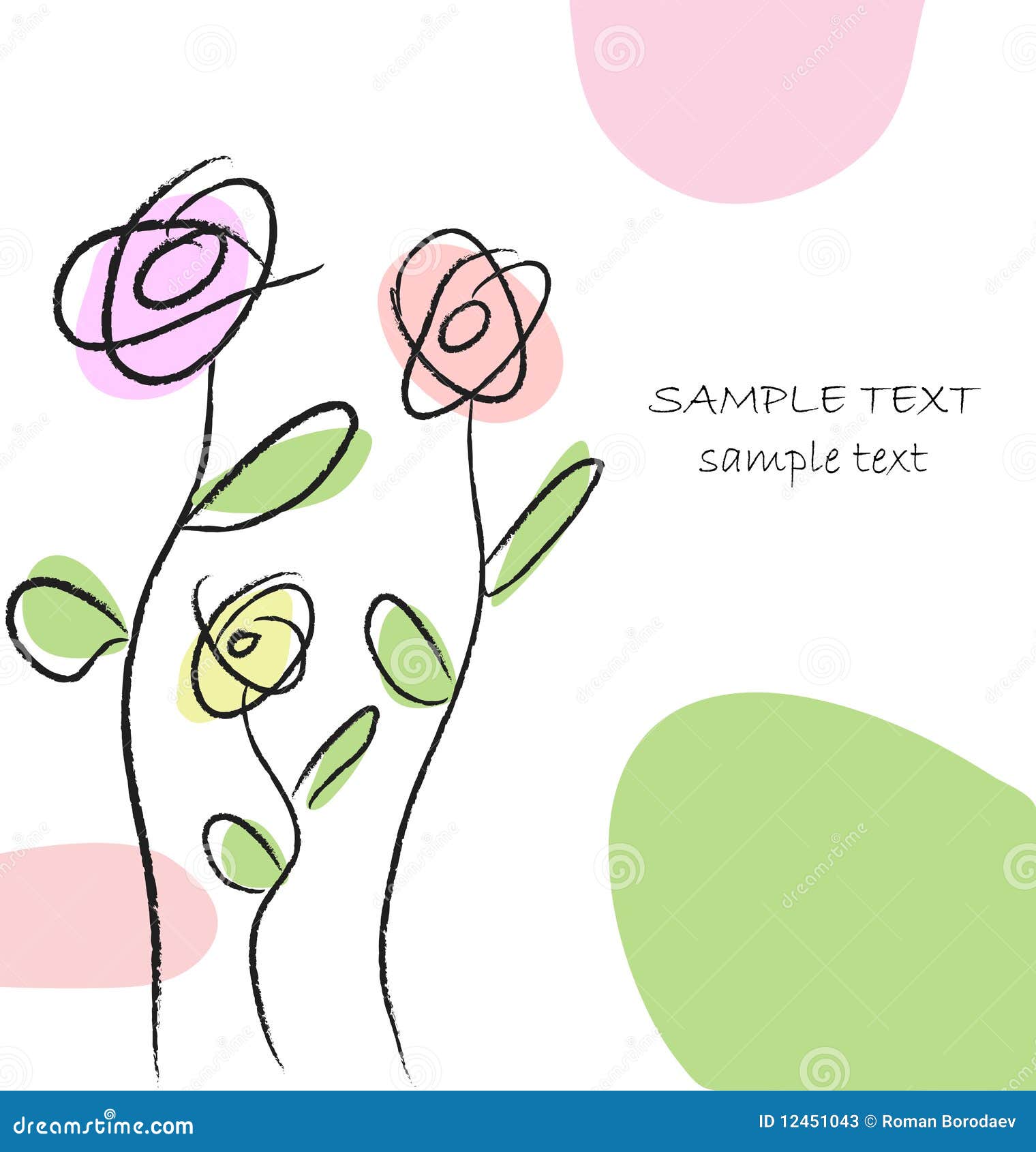 Abstract Drawing Vector Card. Stock Vector - Illustration of abstract ...