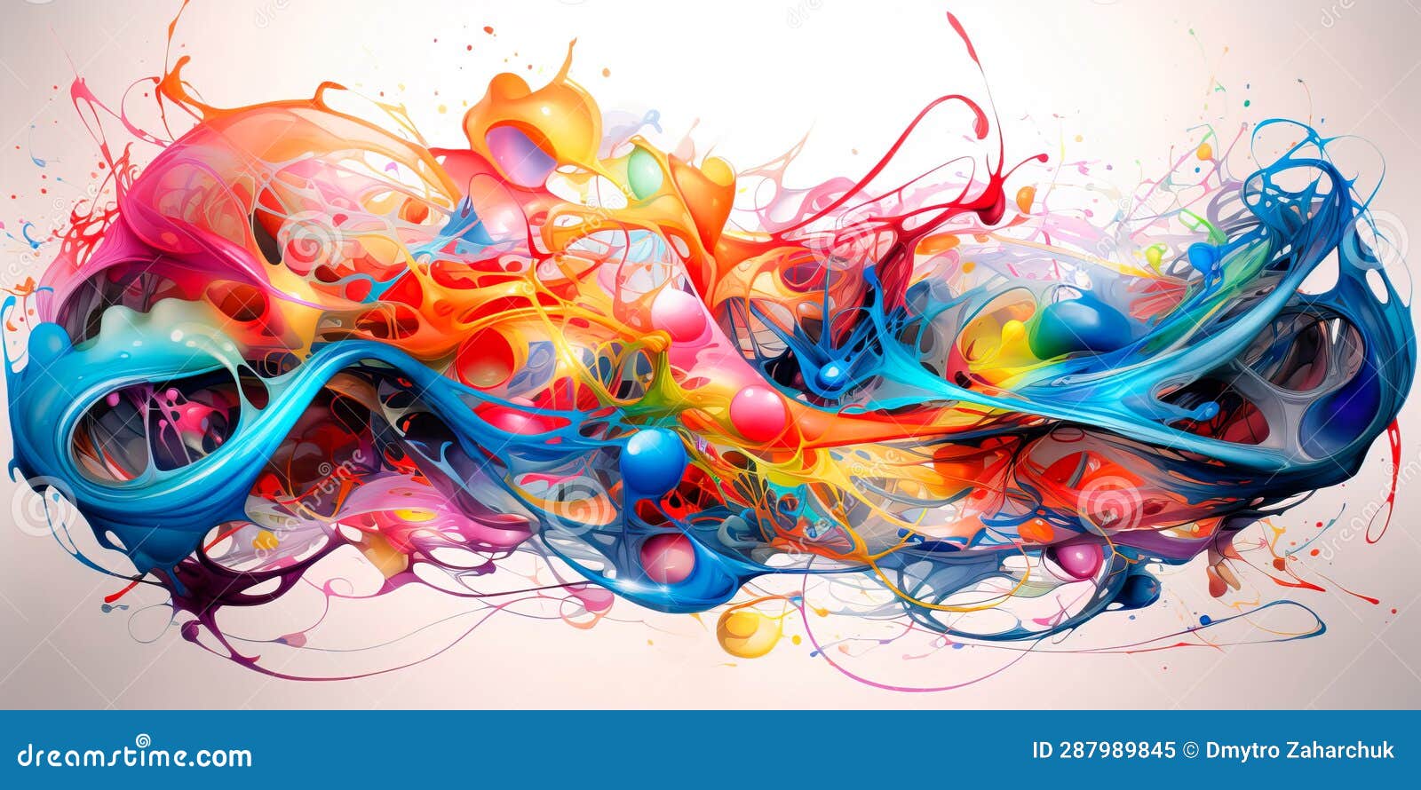 Abstract Drawing, Where Several Colored Spots Create an Emotional Mood ...