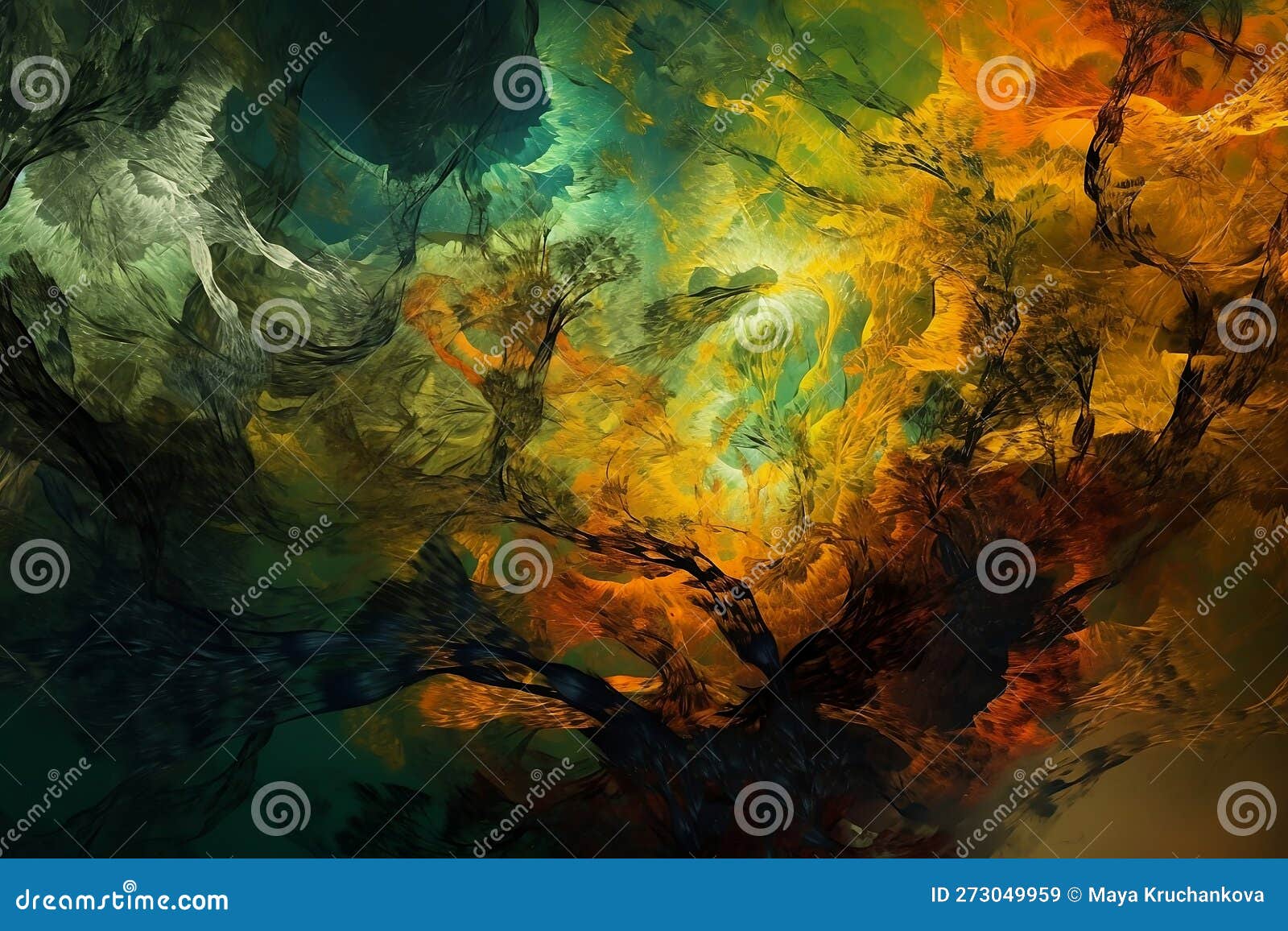 Abstract Drawn Natural Background in Different Colors Stock ...