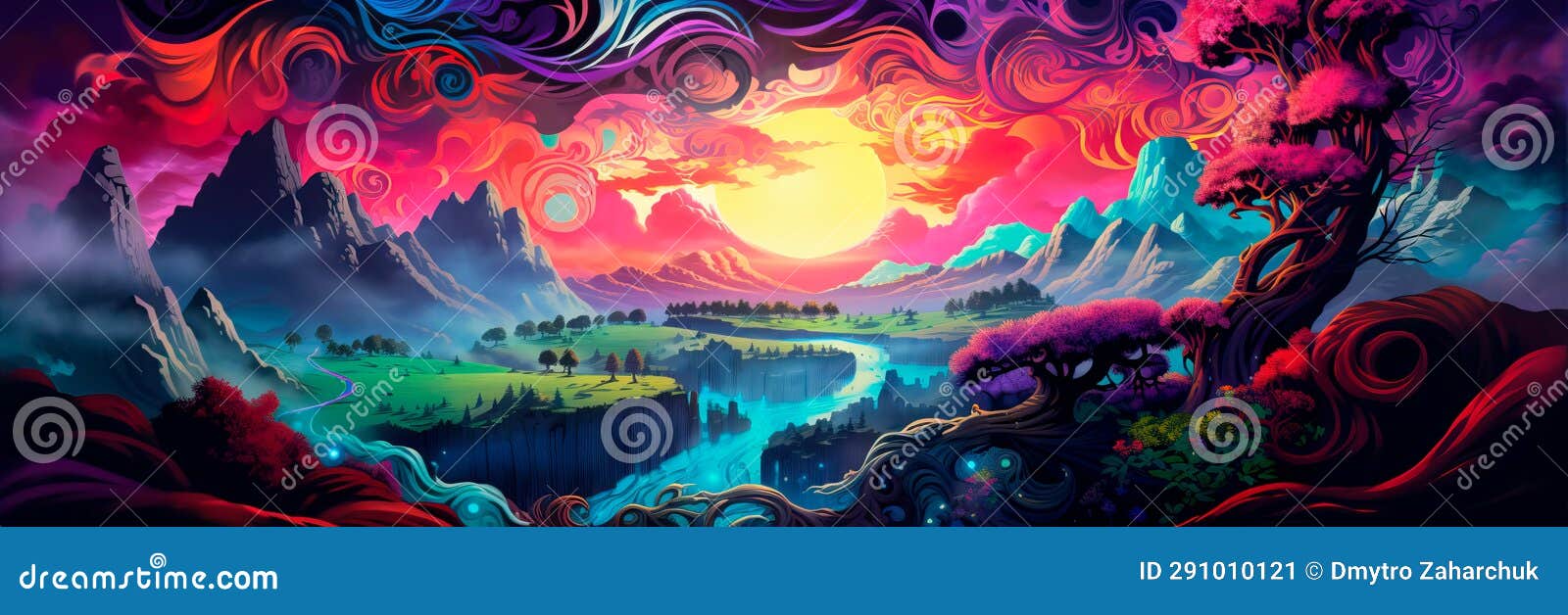Abstract Dreamscape with Dynamic, Swirling Patterns and Vibrant Colors ...
