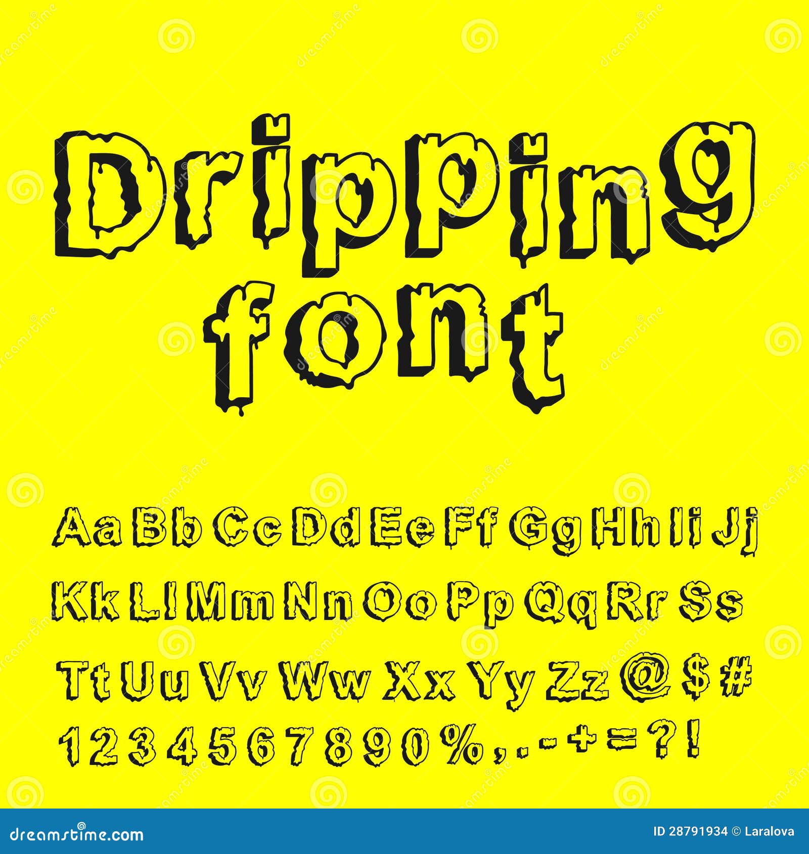 Abstract dripping font stock vector. Illustration of drawn - 28791934