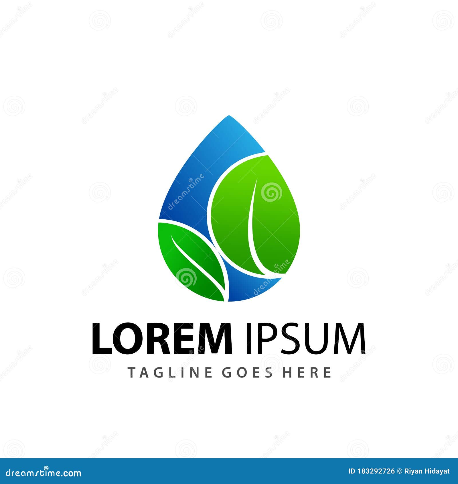 Abstract Drop Leaf Company Logo Design Template Vector Premium Stock ...