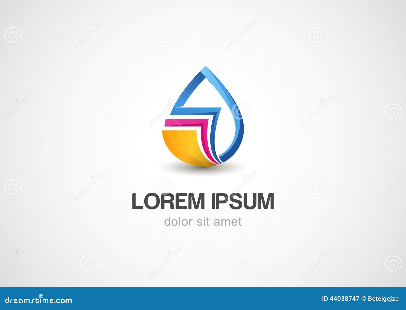 Abstract Drop and Sheets Vector Logo Design Template. Stock Vector ...