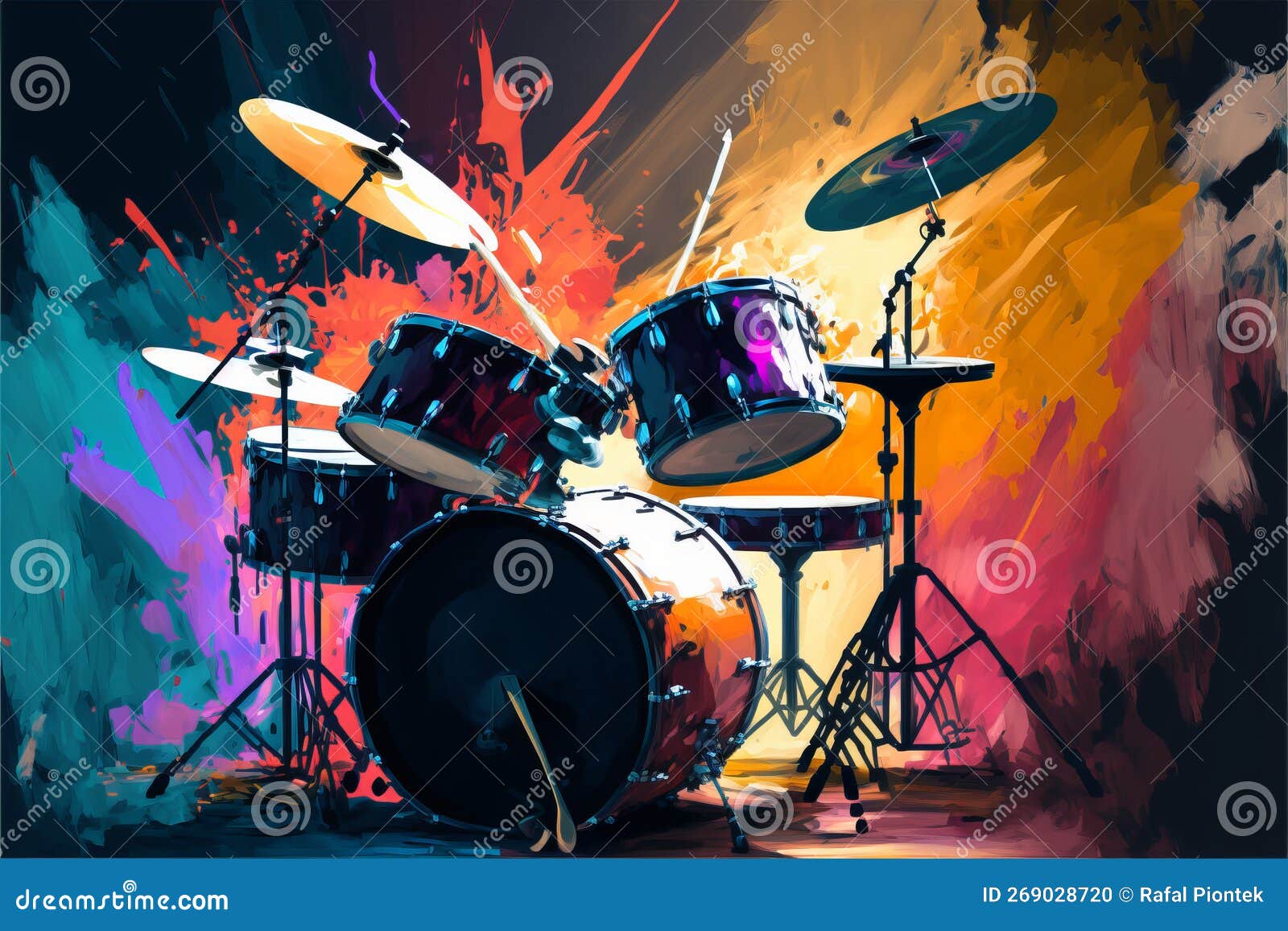 Abstract Drums. Generative AI Stock Photo - Image of drummer, stage ...