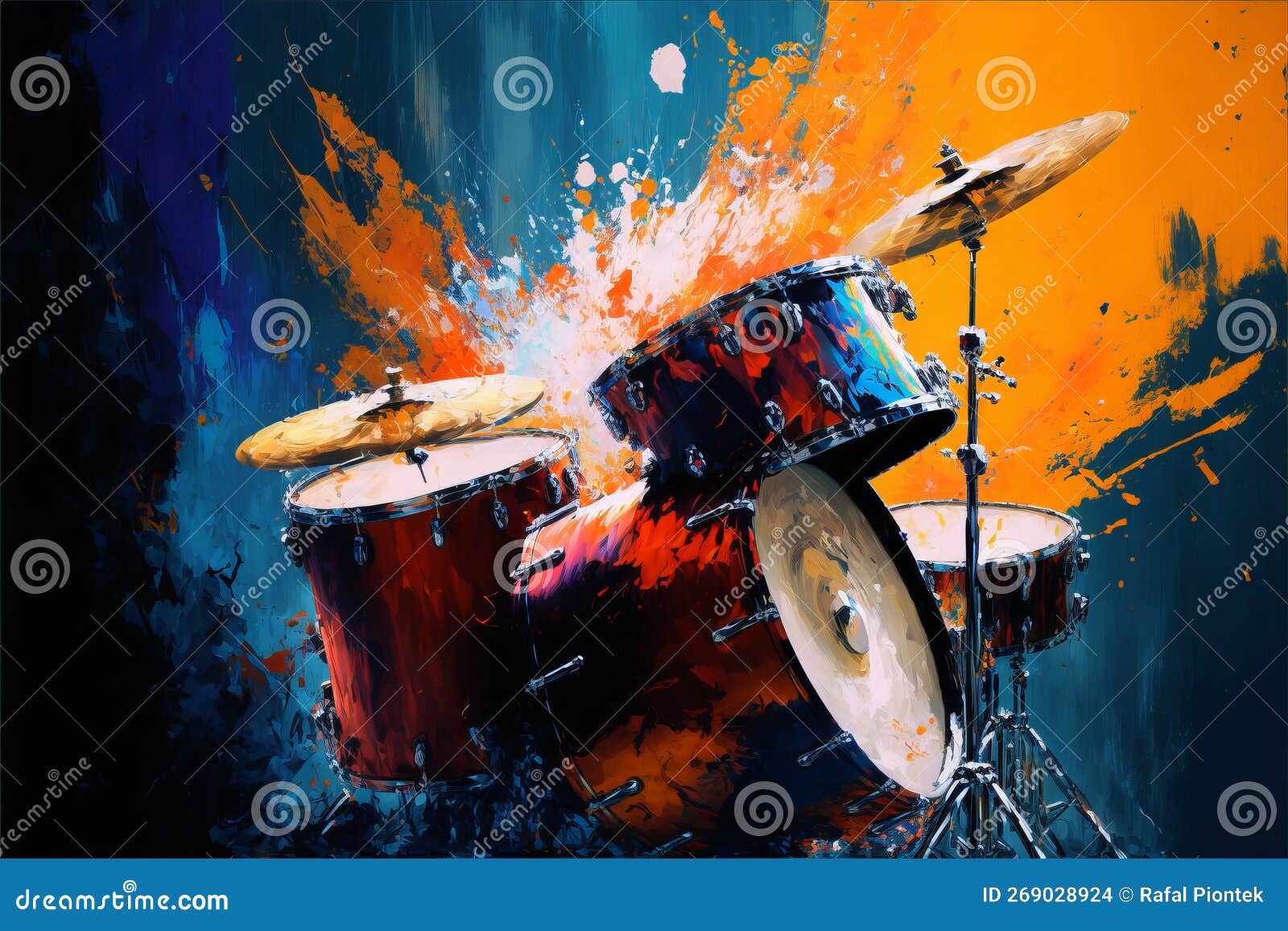 Abstract Drums. Generative AI Stock Photo - Image of entertainment ...