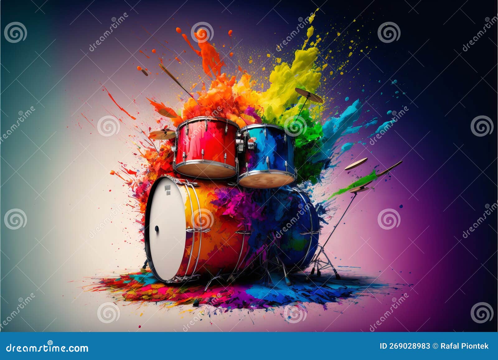 Abstract Drums. Generative AI Stock Image - Image of performance ...