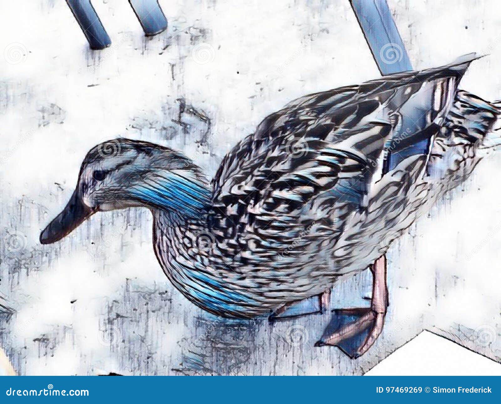 Abstract Duck. Outline. Silhouette Cartoon Vector | CartoonDealer.com ...