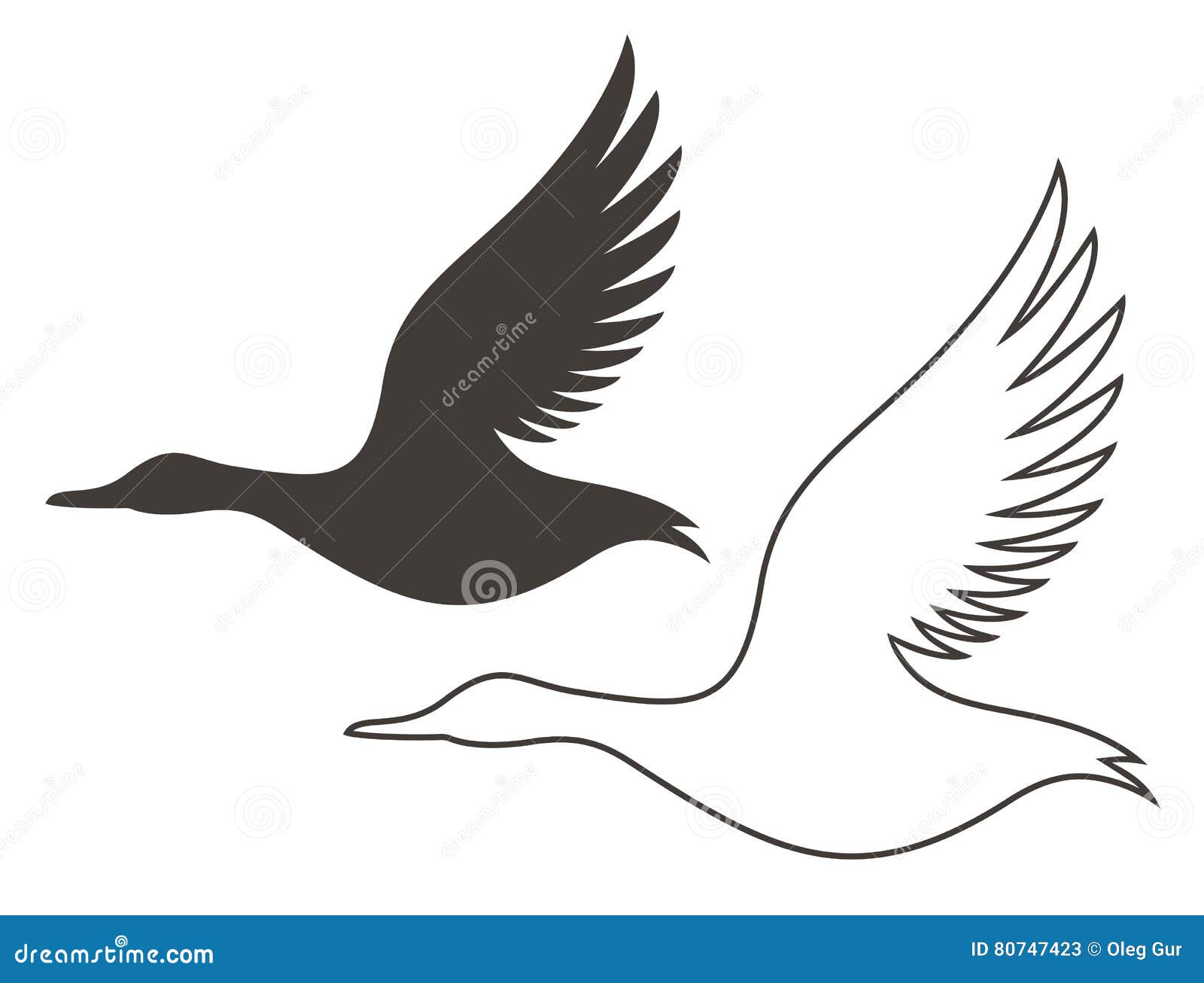 Abstract Duck. Outline stock vector. Illustration of quarry - 80747423