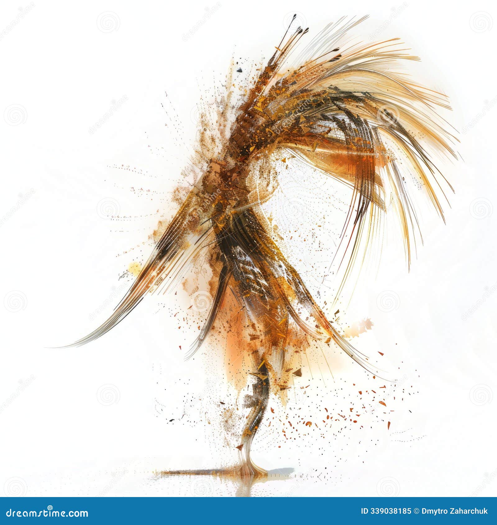 Abstract Dust Devil with Scratches on a White Background. Stock Image ...