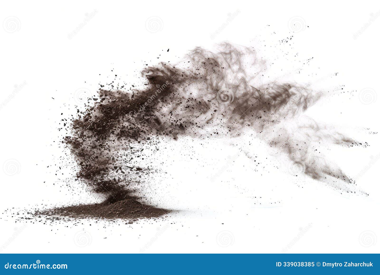 Abstract Dust Devil with Scratches on a White Background. Stock Image ...
