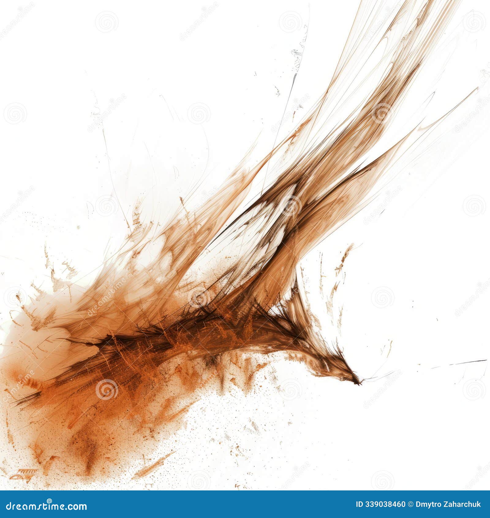 Abstract Dust Devil with Scratches on a White Background. Stock Photo ...