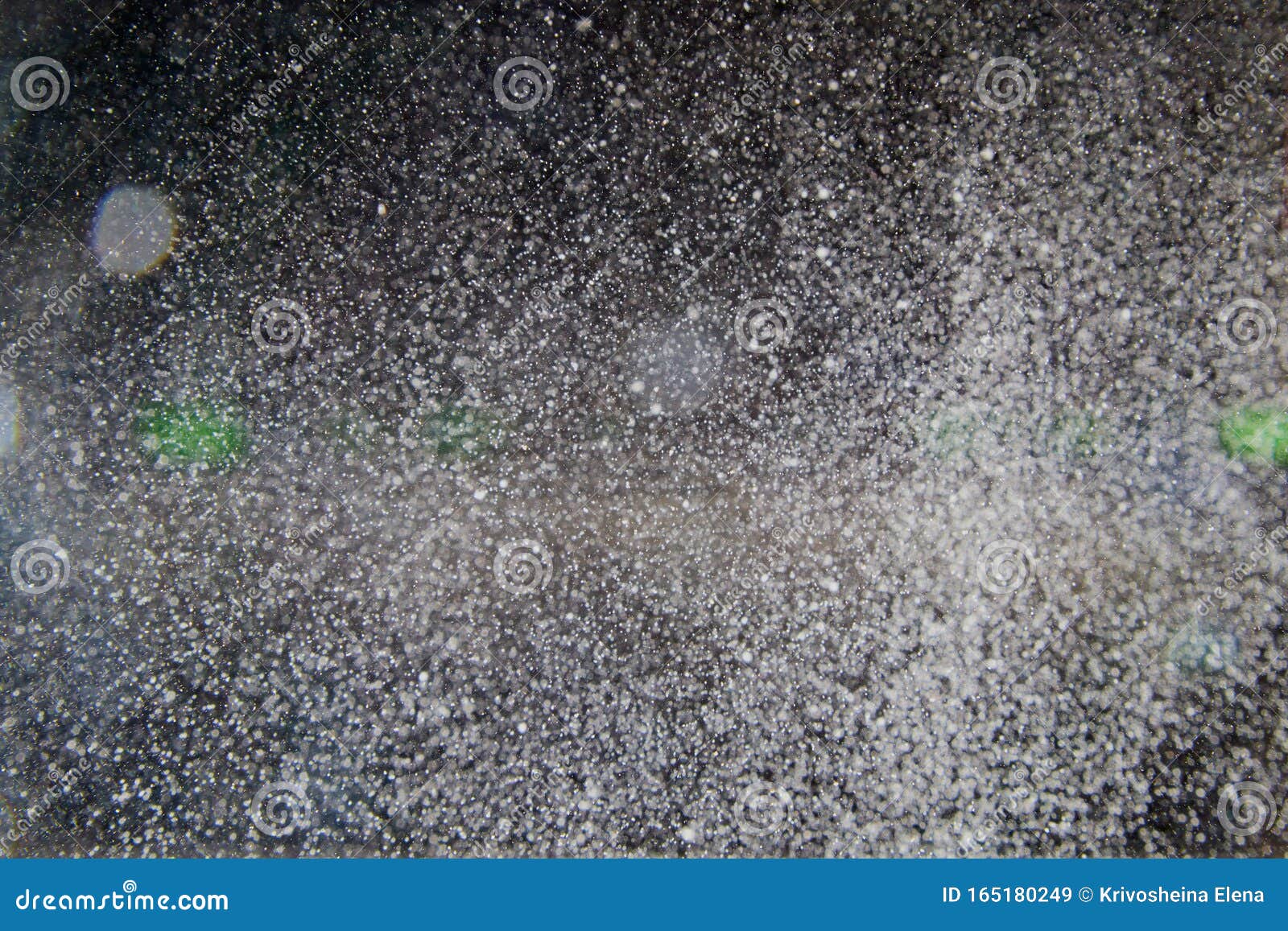 Abstract Dust Explosion and Flash with Illumination on a Black ...