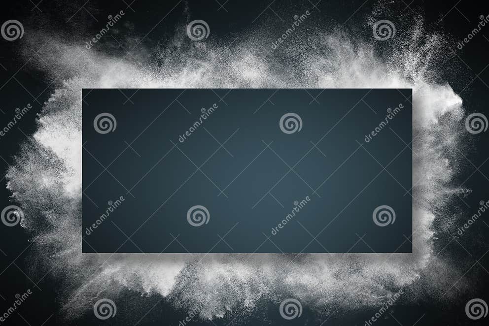 Abstract Dust Explosion Frame Background Stock Photo - Image of glitter ...