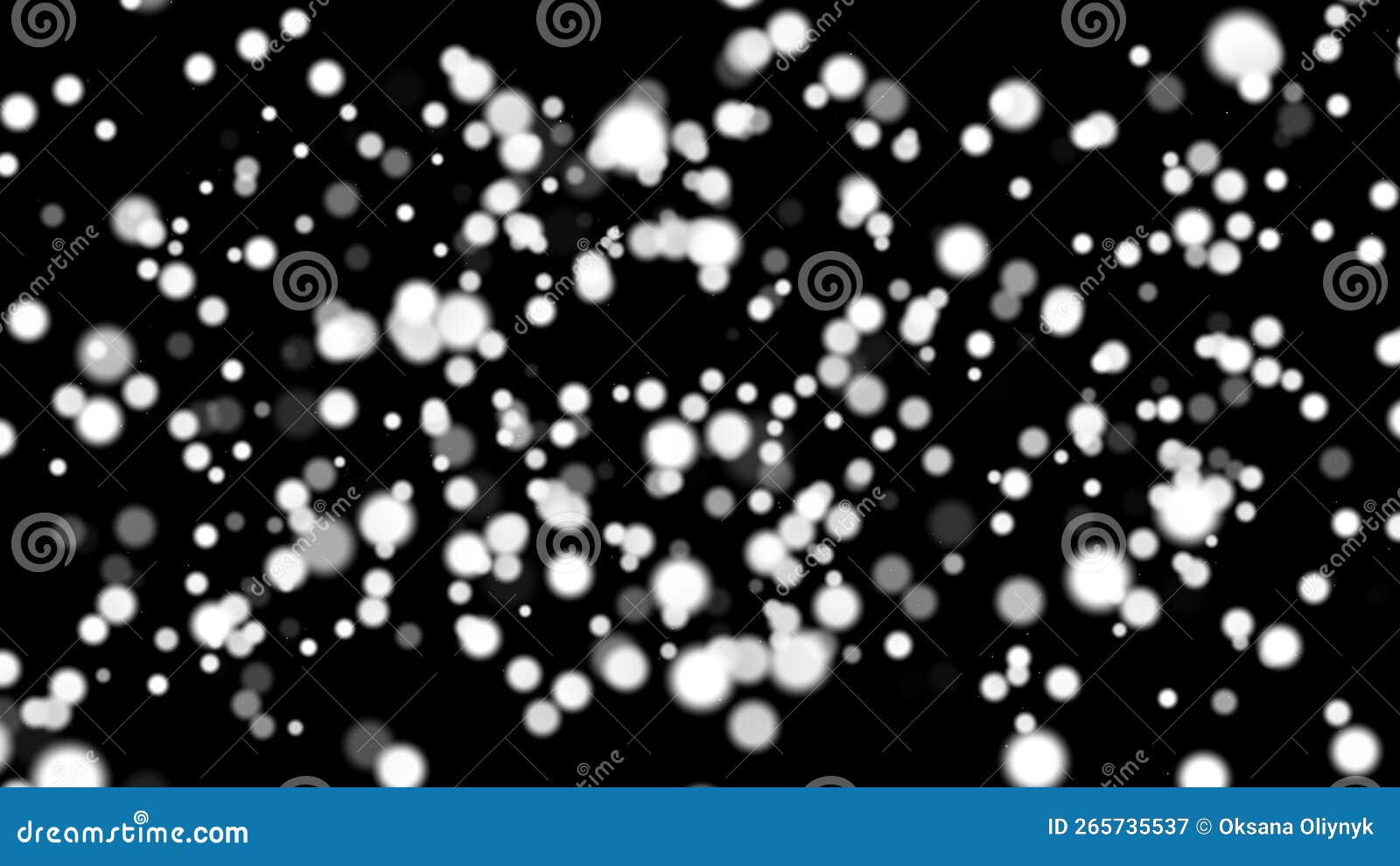 Abstract Dust Grains with Bokeh Effect, Smoothly Moving in Space ...