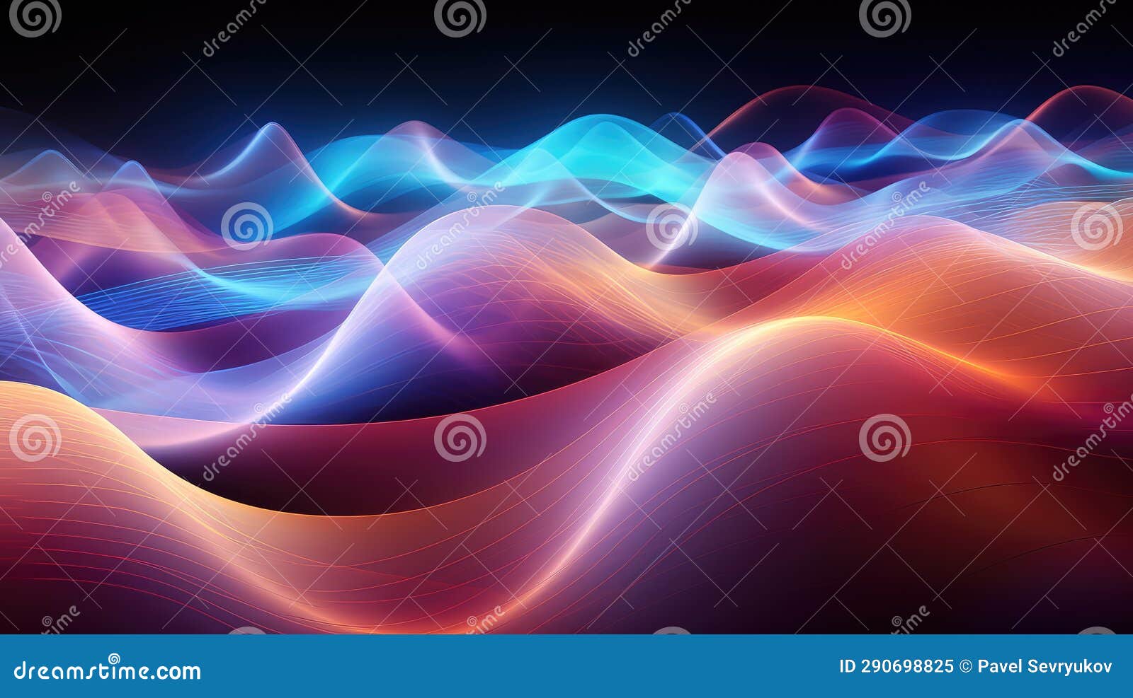 Abstract Dynamic Audio Waves Stock Illustration - Illustration of voice ...