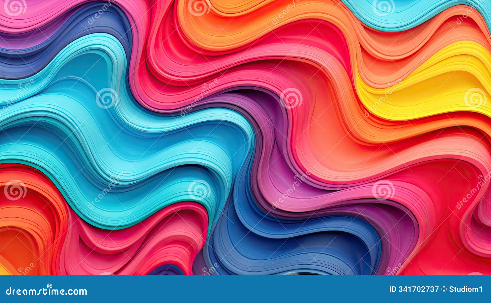 Abstract Dynamic Background. Colorful Plastic Form for Graphic Design ...