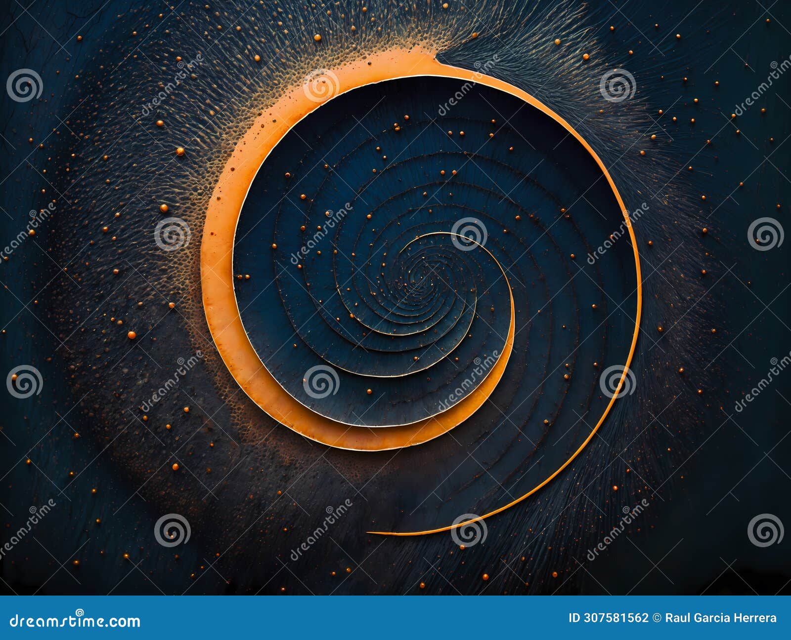 Abstract Dynamic Background Texture. Blue and Orange Science Fiction ...