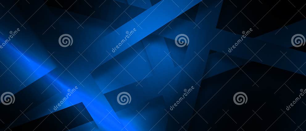 Abstract Dynamic Blue Background with Various Shape Design Stock ...