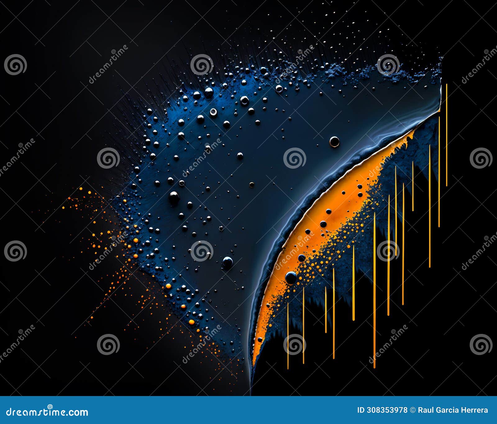 Abstract Dynamic Dispersion Effect Background for Texture. Blue and ...