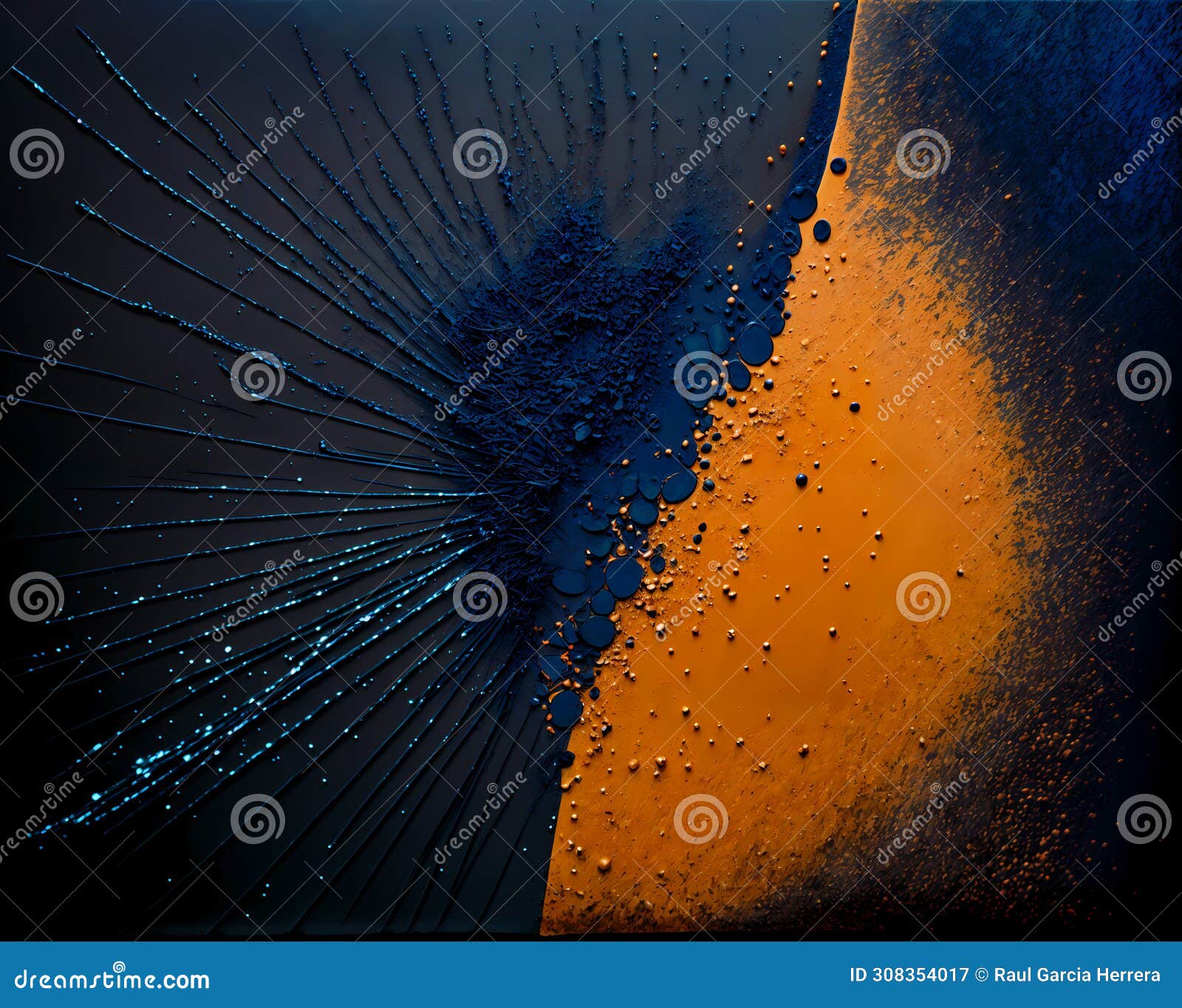 Abstract Dynamic Dispersion Effect Background for Texture. Blue and ...